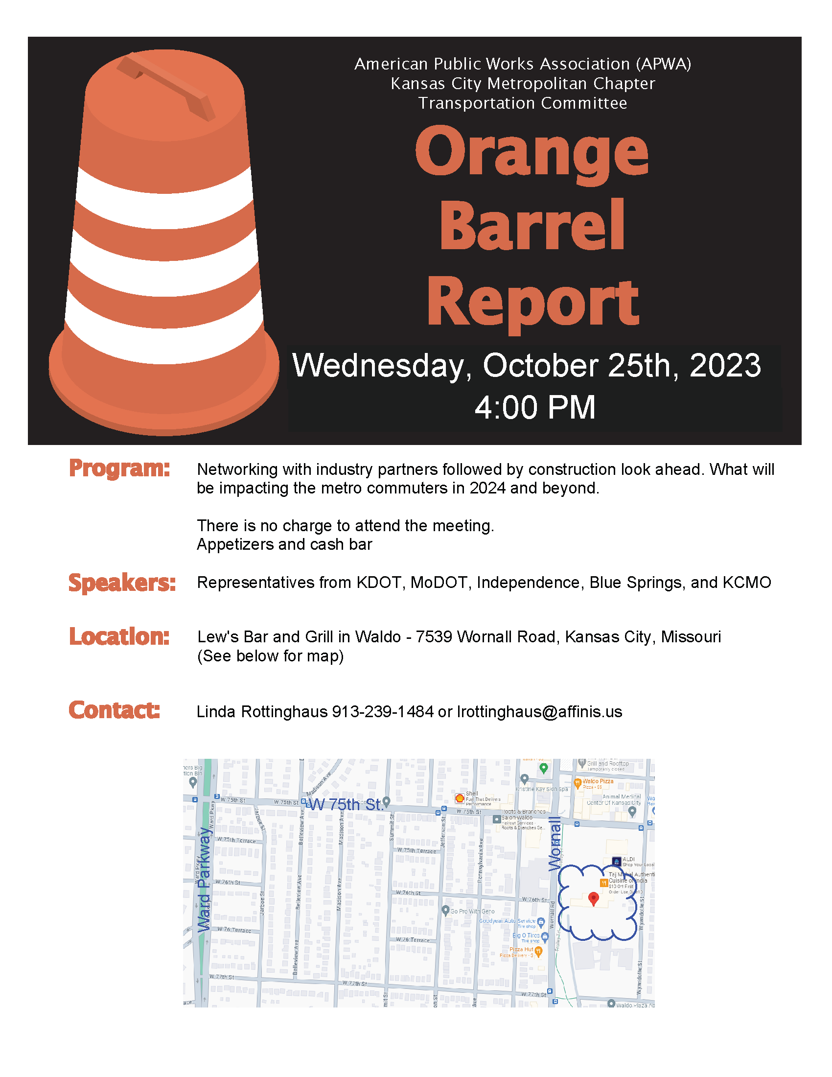 KC Metro Chapter Transportation Committee – Orange Barrel Report – APWA ...